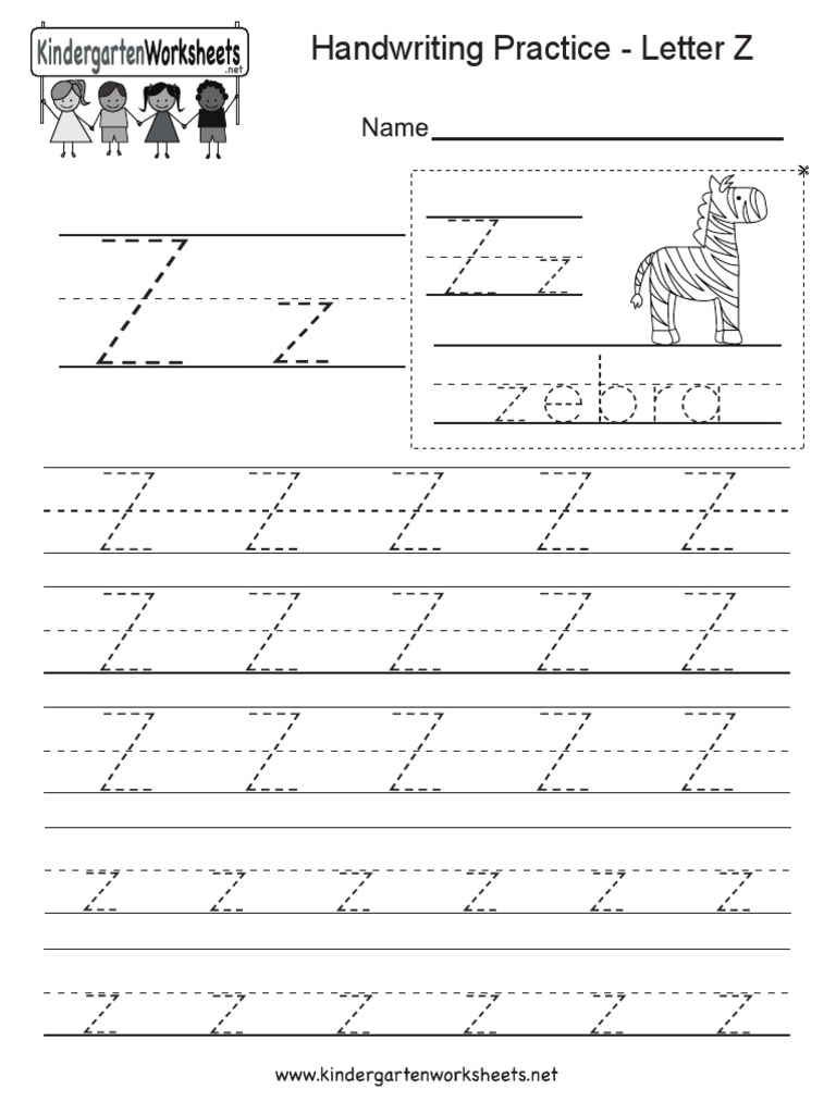 Handwriting Practice - Letter Z | PDF