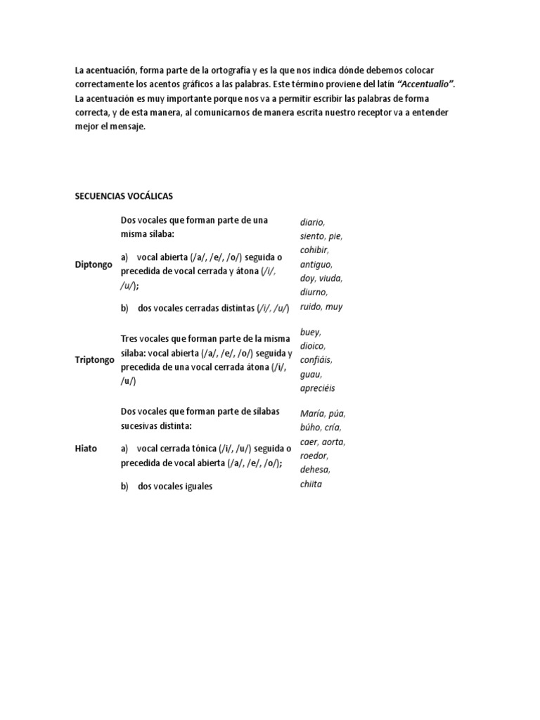 Guía Completa de Acentuación y Tildes | PDF | Sílaba | Vocal