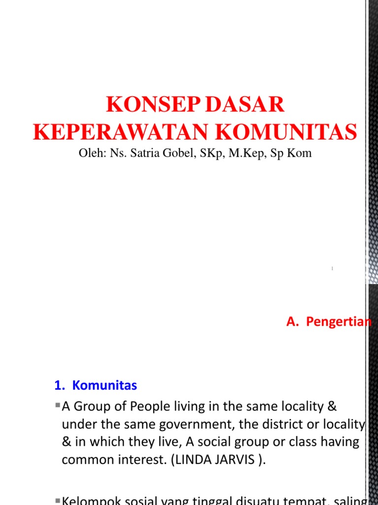 Power Point Keperawatan Komunitas Pertemuan | PDF