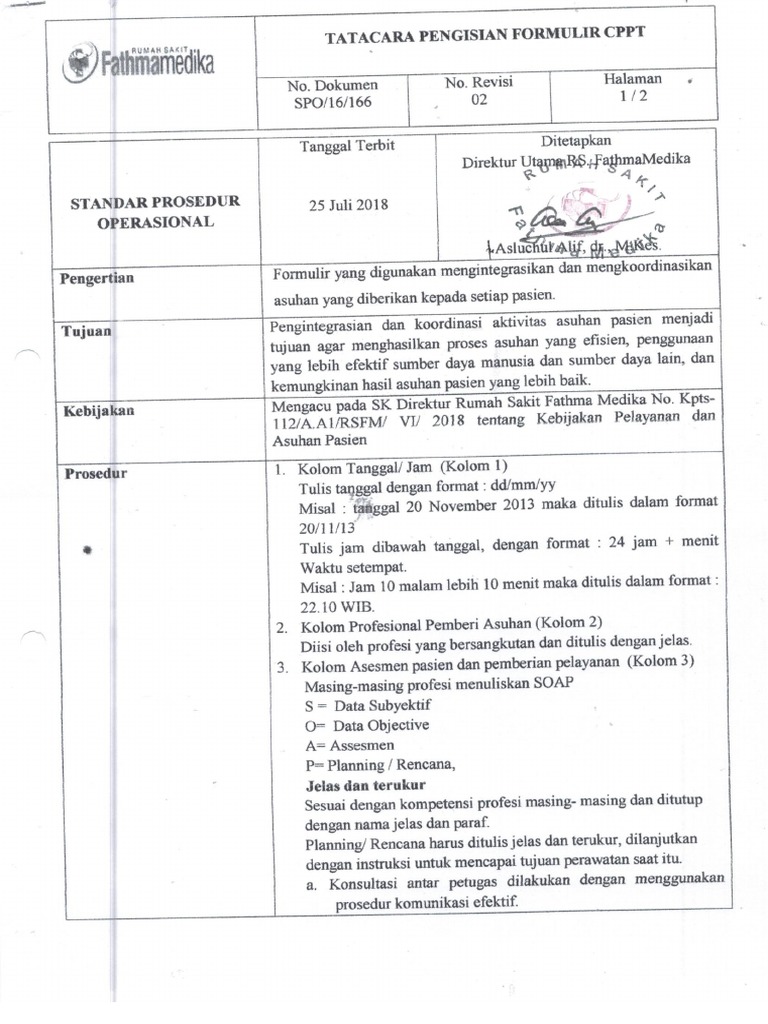 Panduan Pengisian Formulir CPPT | PDF | Bisnis