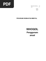 Kuesioner WHOQOL-BREF Bahasa Indonesia | PDF