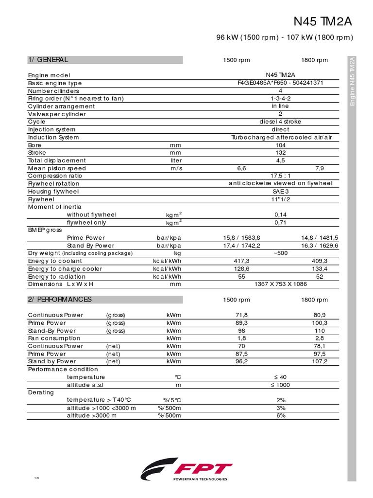 Iveco N45 Tm2a | PDF | Cylinder (Engine) | Engines
