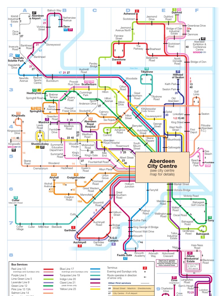 Aberdeen Bus Routes and Map Guide | PDF