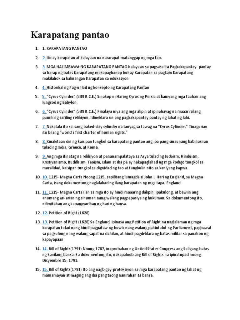 Karapatang Pantao | PDF