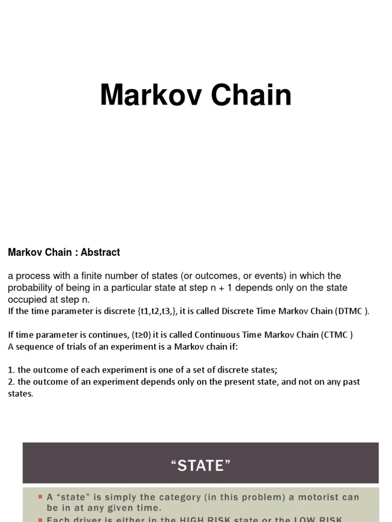 Markov | PDF | Markov Chain | Applied Mathematics
