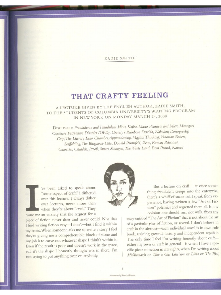Zadie Smith Crafty Feeling | PDF