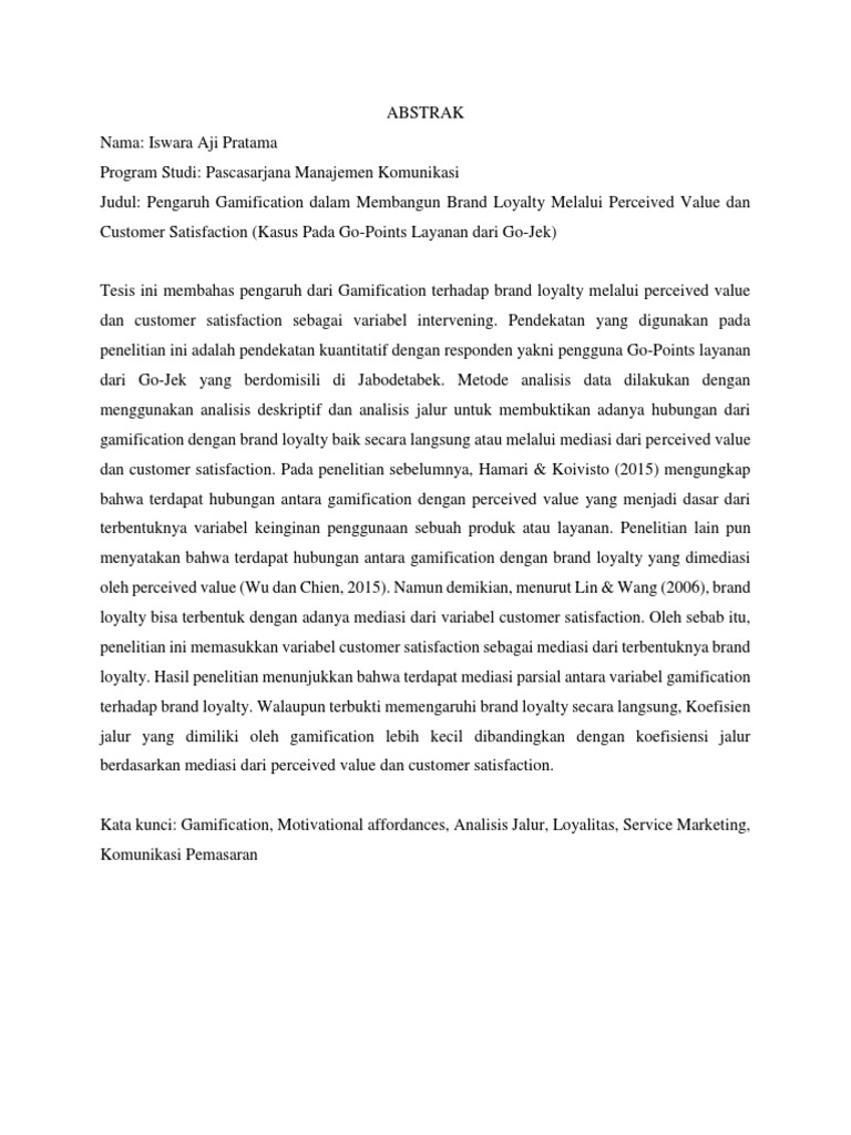 Abstrak Tesis Iswara Aji Pratama | PDF