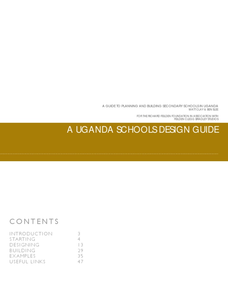 001 Rff-Ugandan School Design Guide | PDF | Surveying | Community