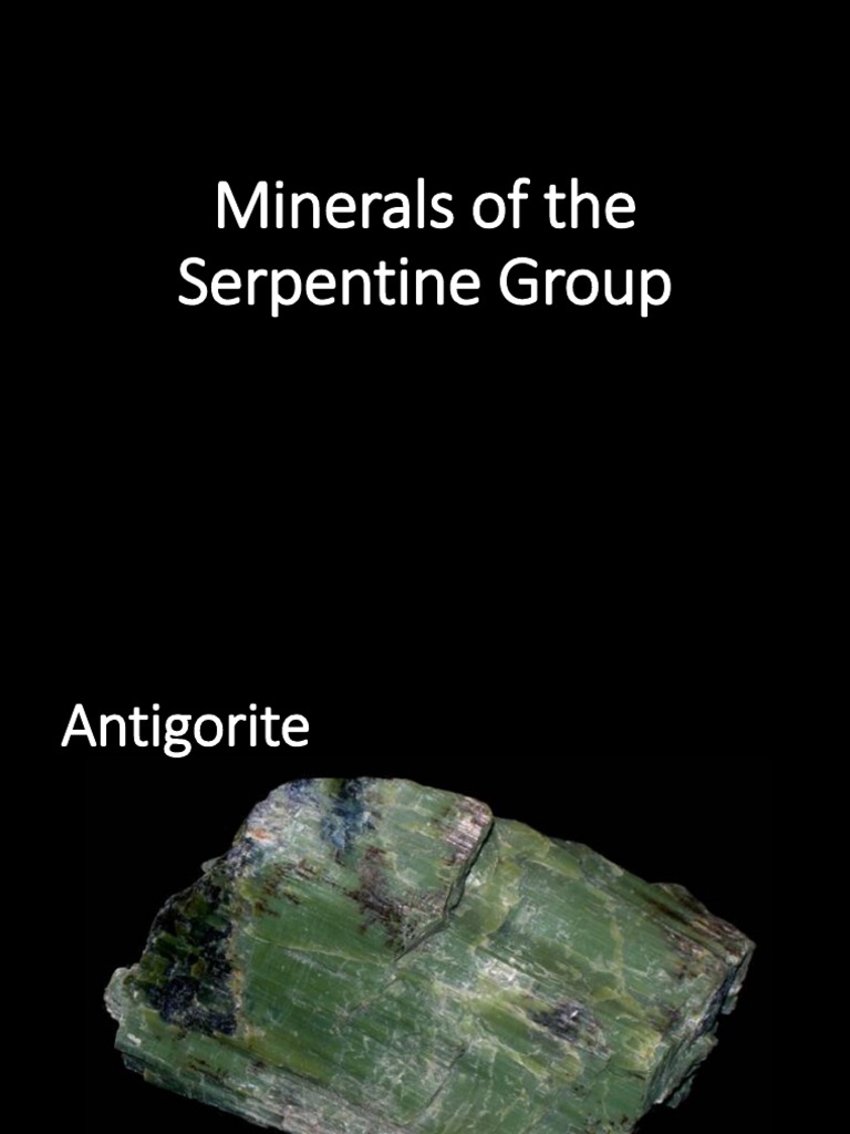 Minerals of The Serpentine Group PDF | PDF | Materials | Classification ...