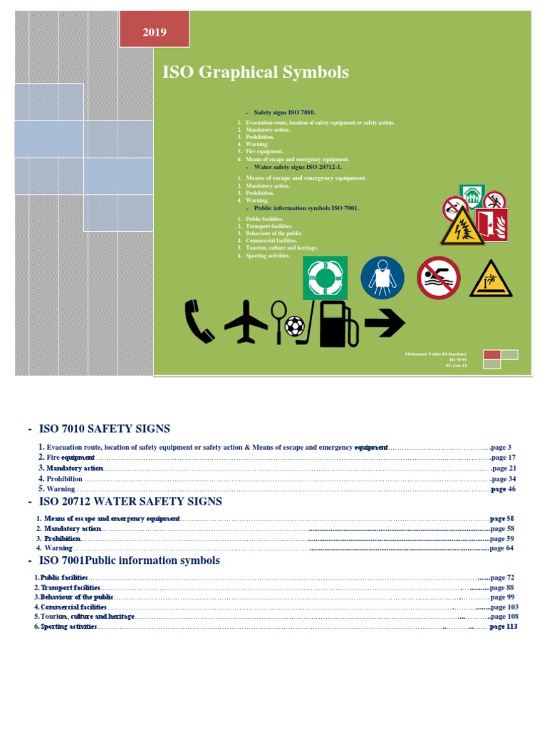 ISO Graphical Symbols | PDF | Emergency Evacuation | Door