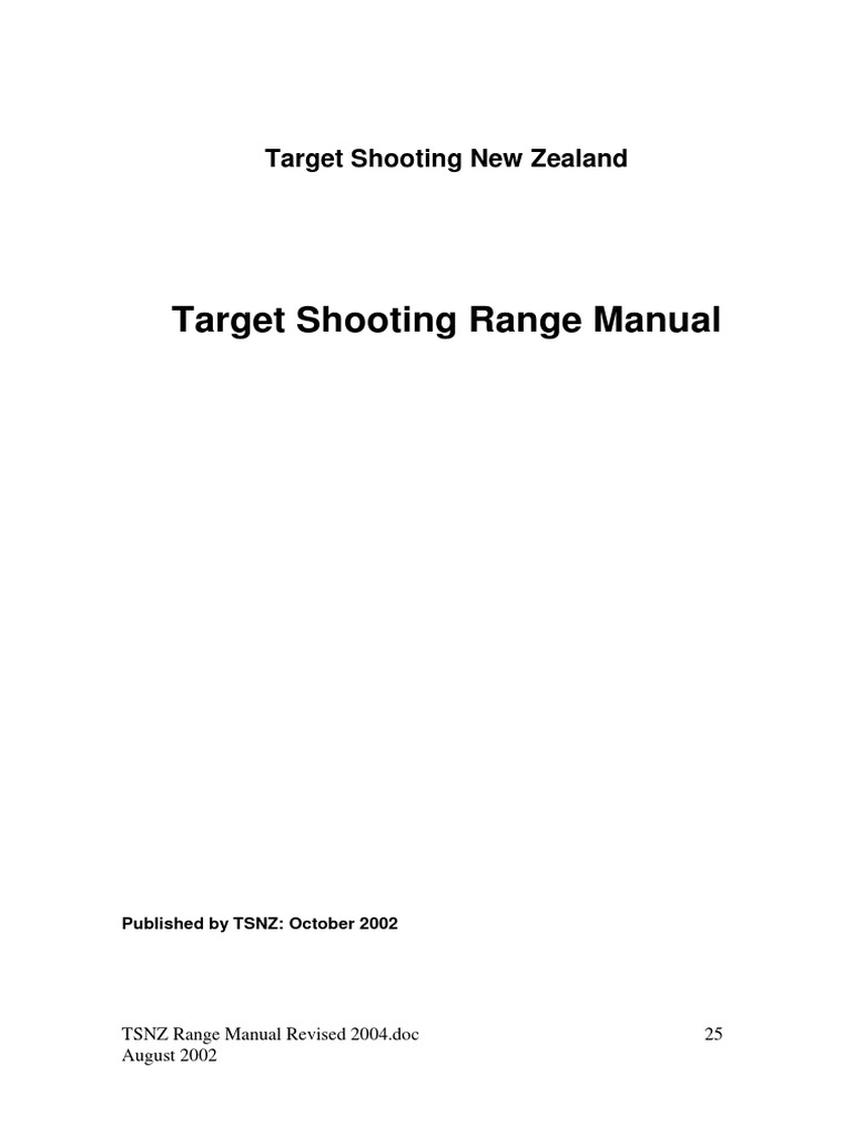 Target Shooting Range Manual | PDF | Firearms | Rifle