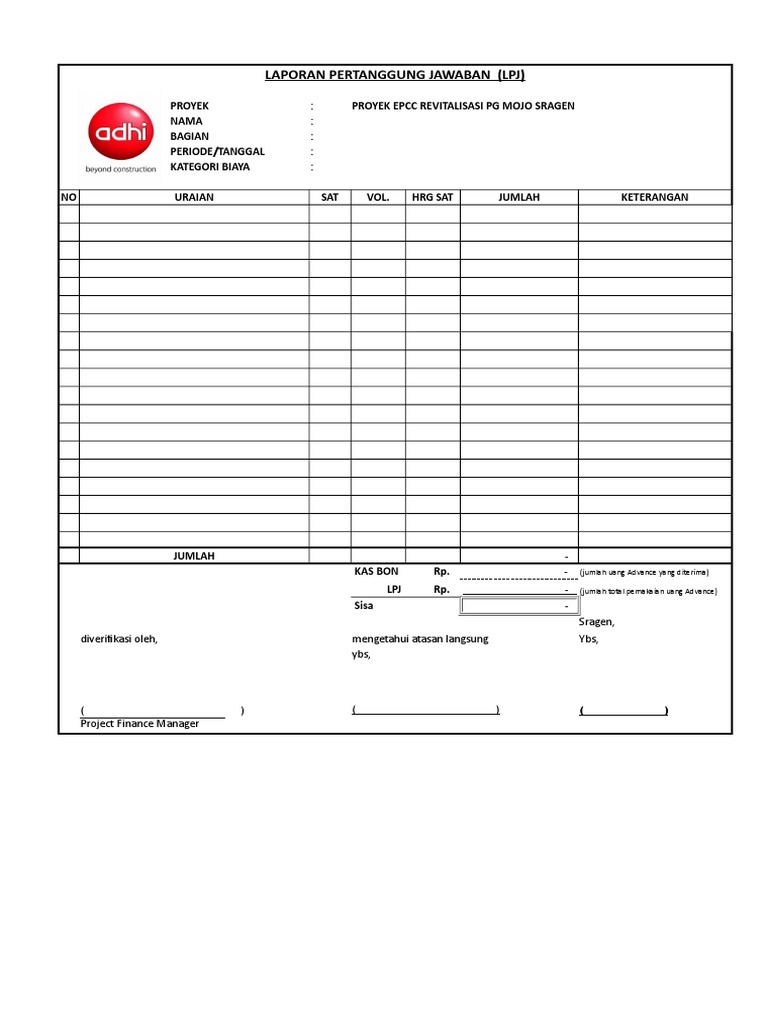 Format LPJ - 2019 | PDF
