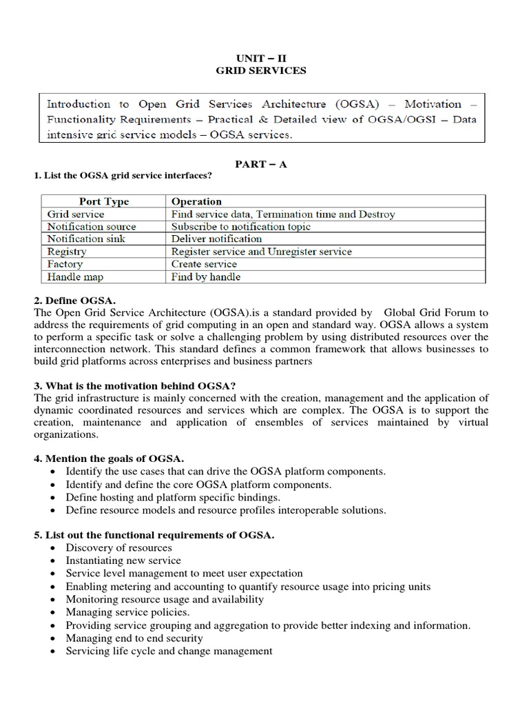 Grid and Cloud Unit II | PDF | Grid Computing | Cloud Computing