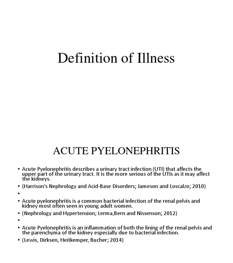 Def of Illness Pyelo | PDF