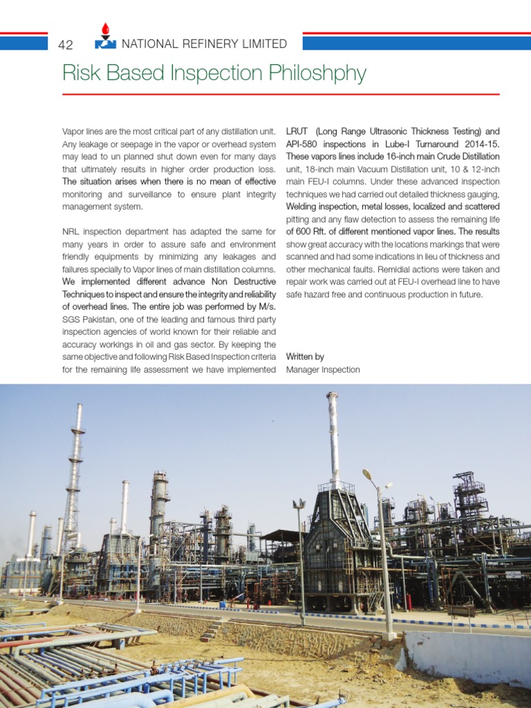 Risk-Based Inspection for Vapor Lines | PDF | Technology & Engineering