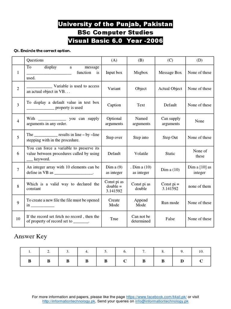 Visual Basic Year 2006 PDF | PDF | C (Programming Language) | Subroutine