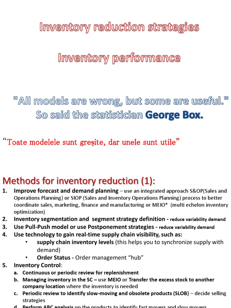 Reduce inventory levels with 15 methods | PDF | Inventory | Business ...