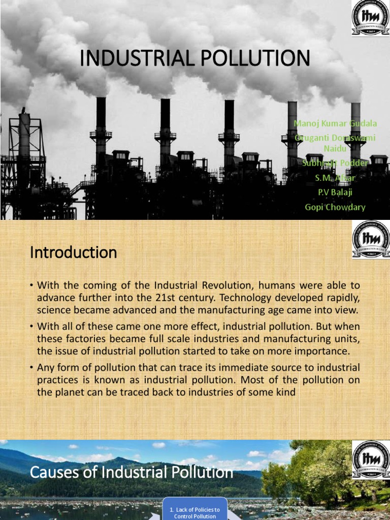 Control of Industrial Pollution | PDF | Pollution | Water Pollution
