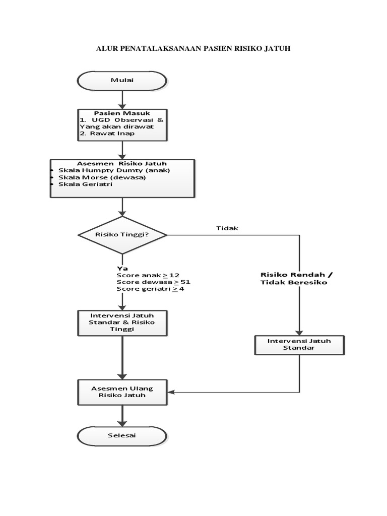 Alur Penatalaksanaan Pasien Risiko Jatuh | PDF