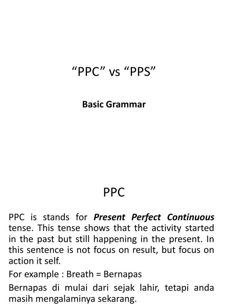 "PPC" Vs "PPS": Basic Grammar | PDF