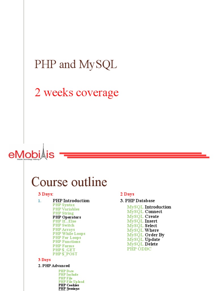 Module 4 PHP and Mysql | PDF | Php | Control Flow