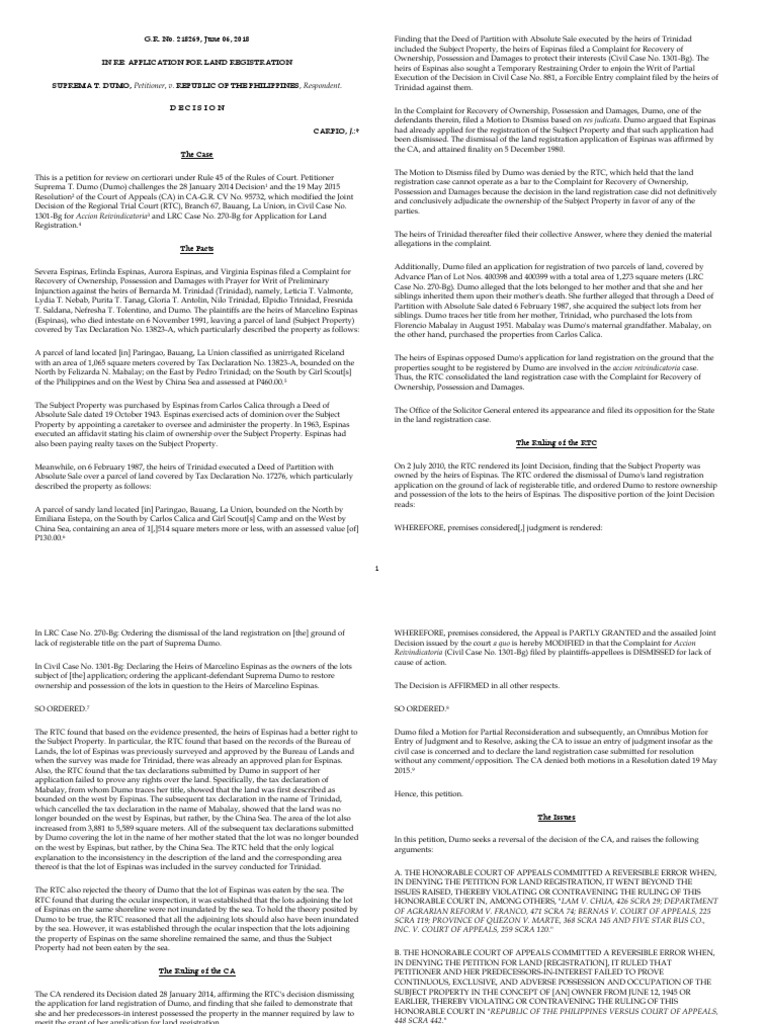 RTC Ruling on Land Ownership Upheld by CA | PDF | Adverse Possession ...