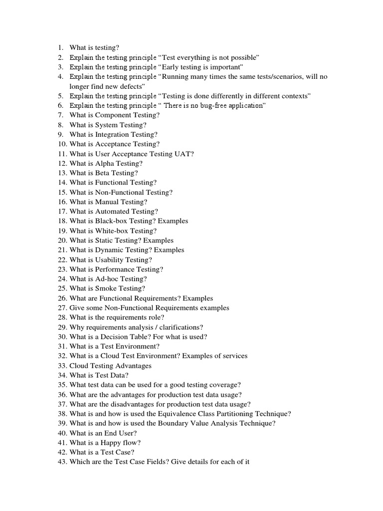 QA Interview Questions | PDF | Scrum (Software Development) | Software ...