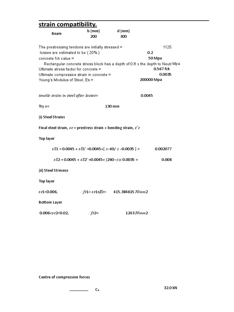 Ultimate Moment of Resistance Calculation | PDF | Beam (Structure ...