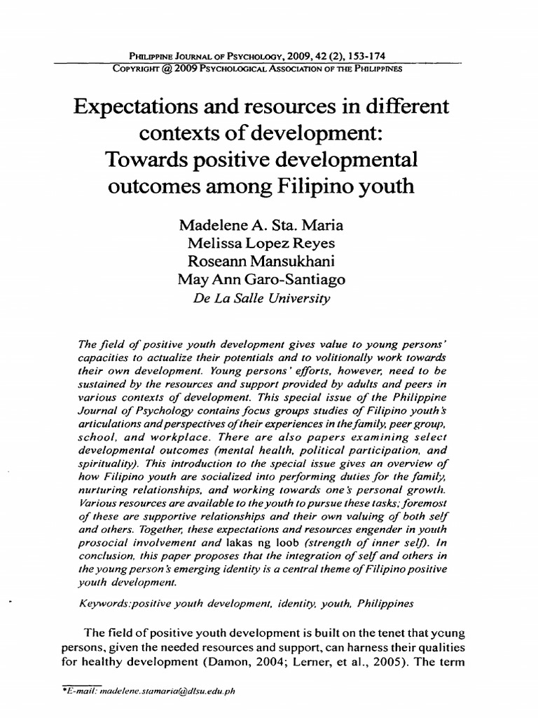 03 - Expectations and Resources in Different Context of Development ...