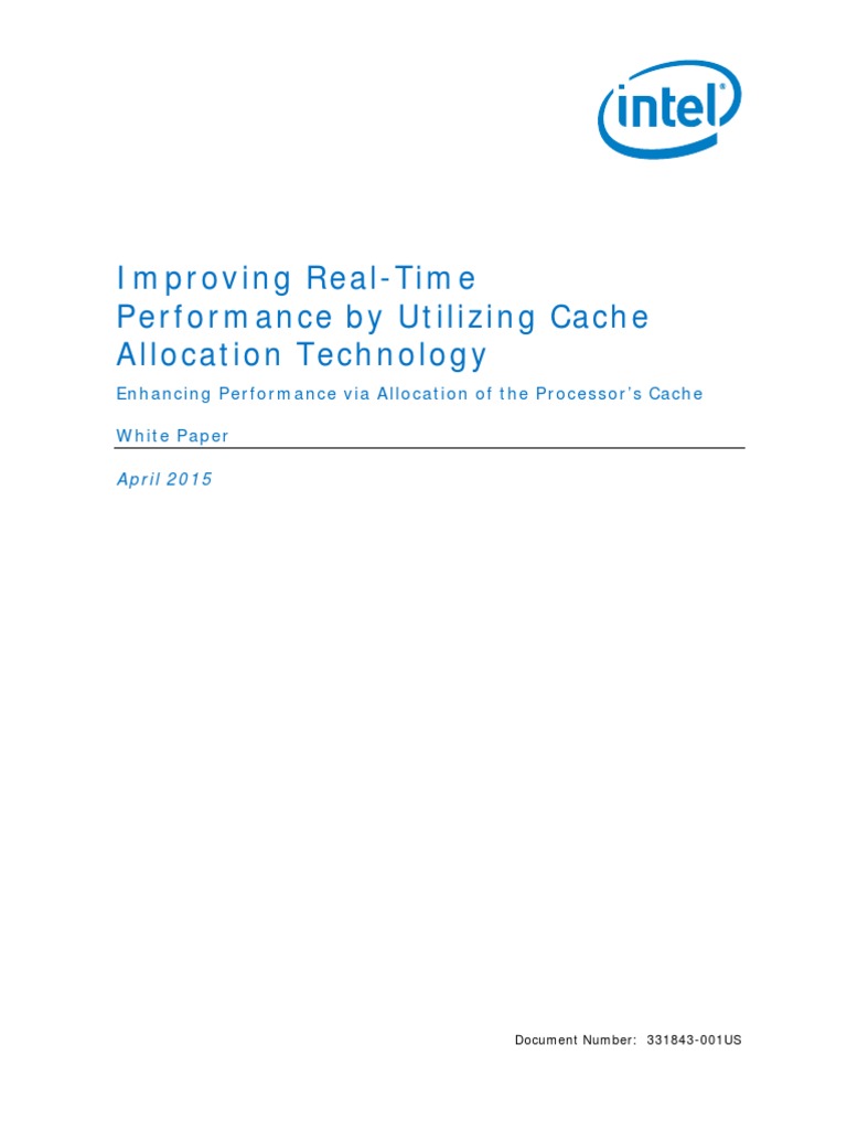 Cache Allocation Technology White Paper | Download Free PDF | Cpu Cache | Central Processing Unit