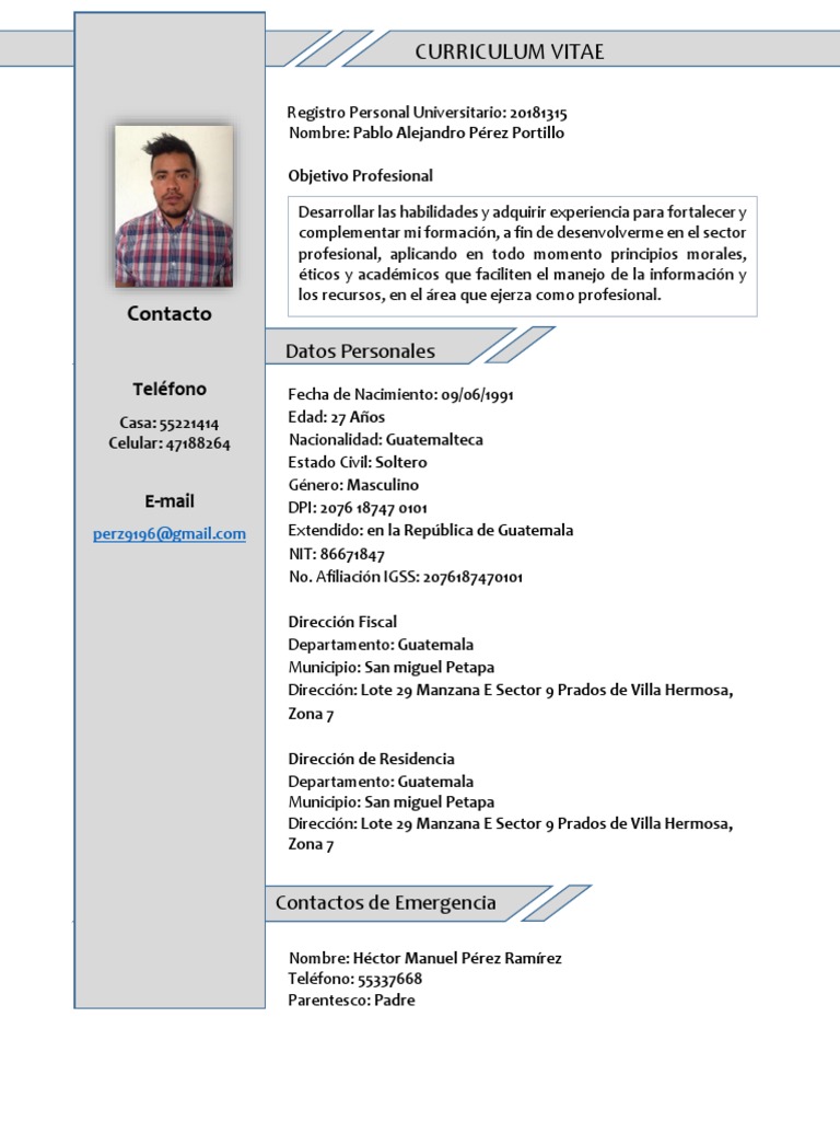 CV Ale | PDF | Guatemala | Agronomía