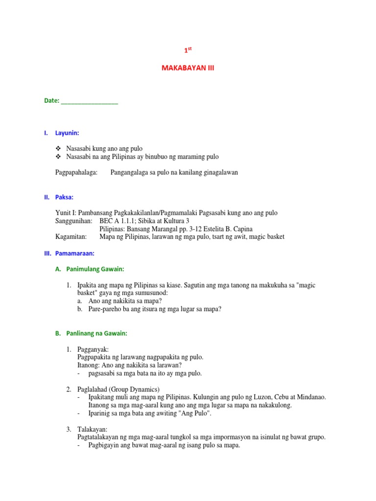 GR 3 Makabayan 1st 4th | PDF