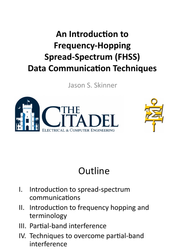 An Introduc+on To Frequency - Hopping Spread - Spectrum (FHSS) Data ...