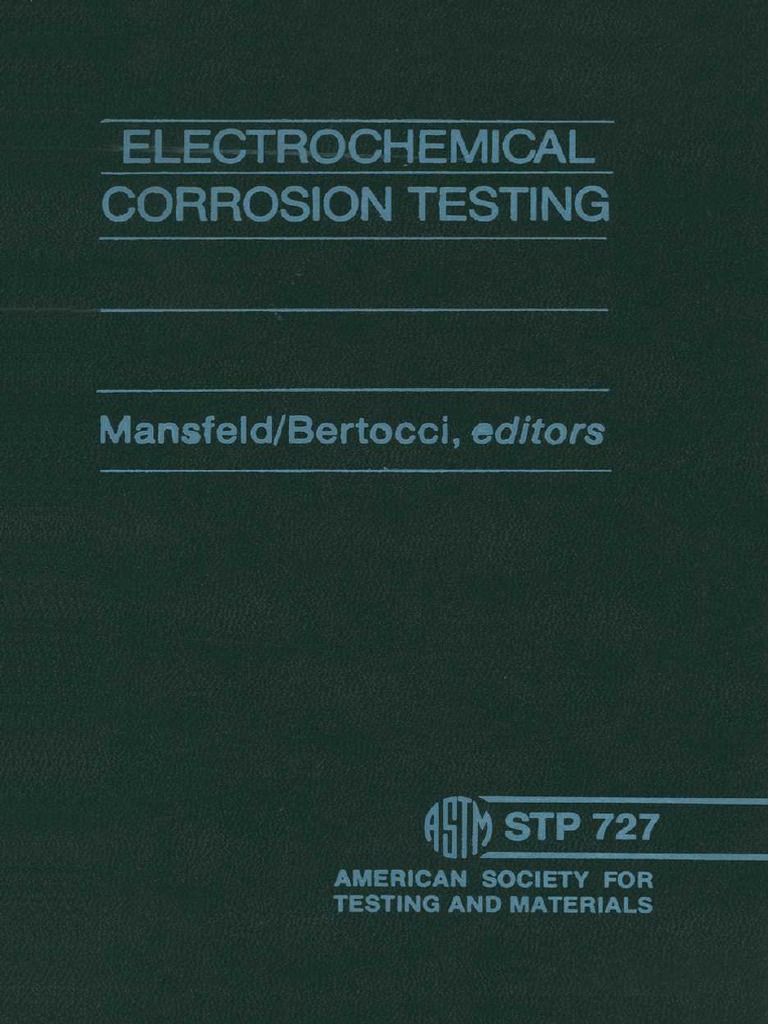 Electrochemical Corrosion Testing Pdf Corrosion Anode