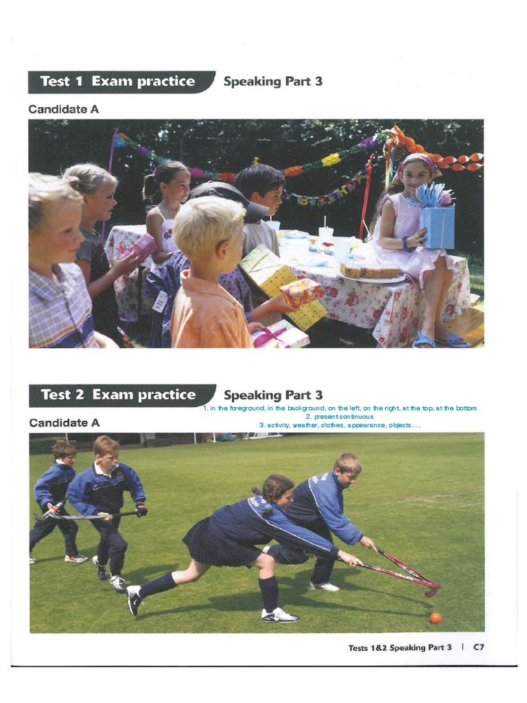 PET For Schools Speaking Part 3 | PDF