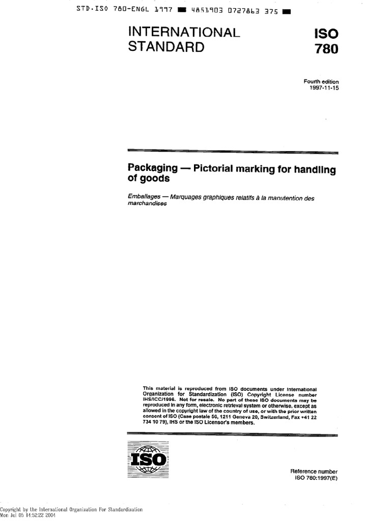 Iso 780-1997 PDF | PDF