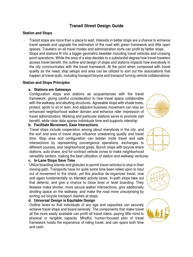 Transit Street Design Guide Overview | PDF | Bus | Pedestrian Crossing