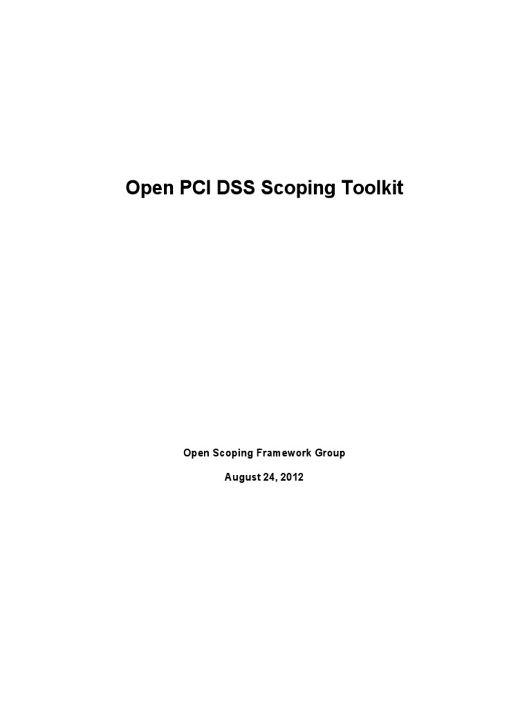 Open PC Is Coping Toolkit | PDF | Payment Card Industry Data Security ...