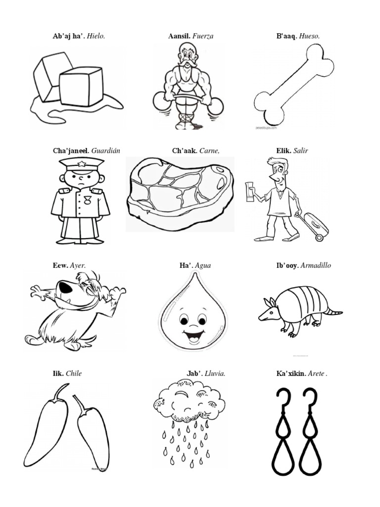 Abecedario en Poqomchi para Colorear | PDF