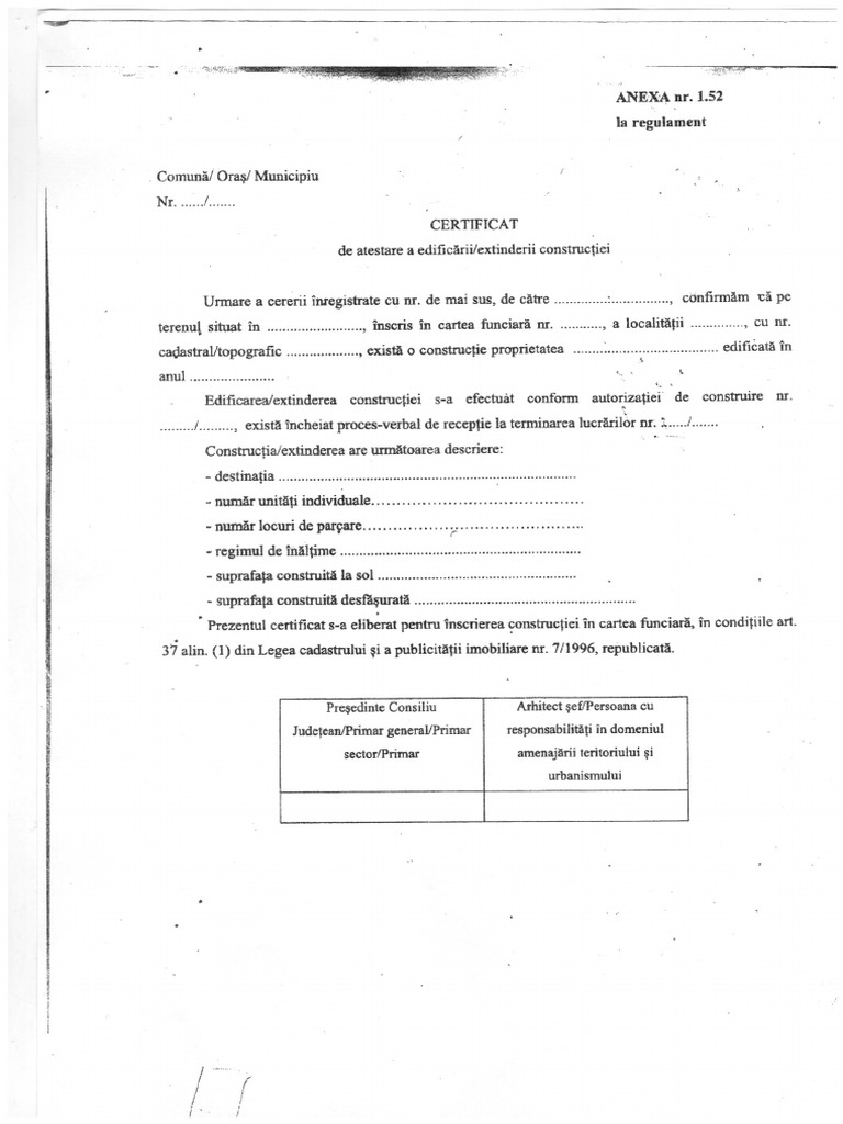 Certificat Edificare Constructie PDF | PDF