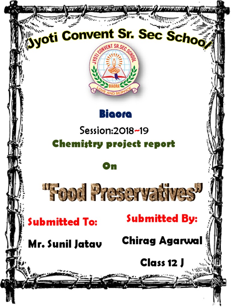 Food Preservatives Class 12th Project | PDF | Food Preservation | Food ...