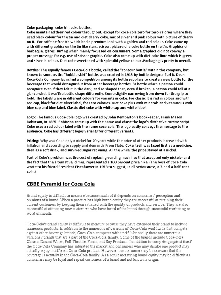 Band CBBE Analysis | PDF | Coca Cola | The Coca Cola Company