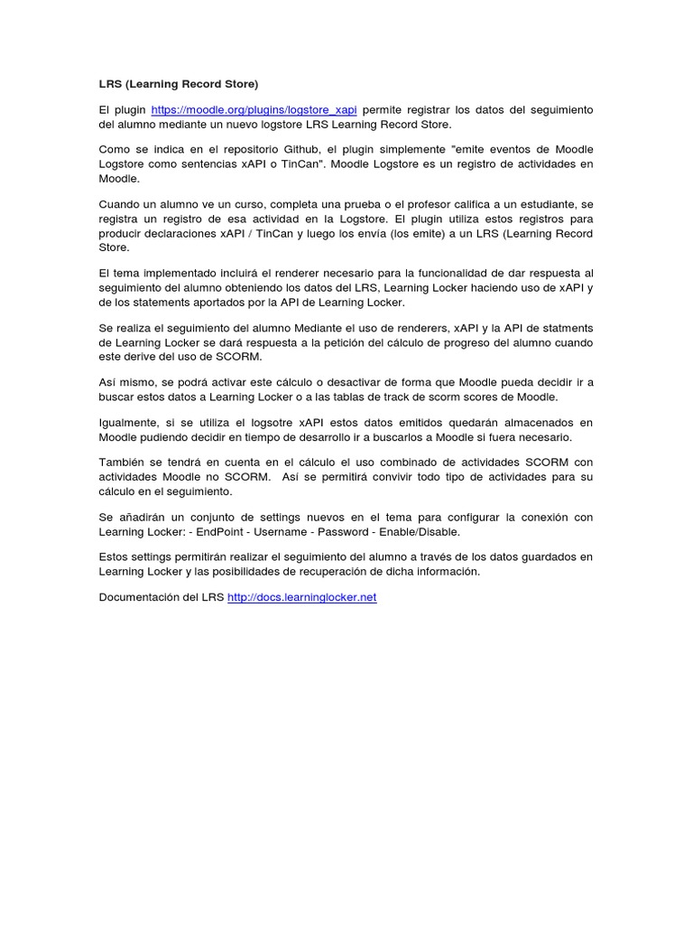 LRS Learning Record Store | PDF