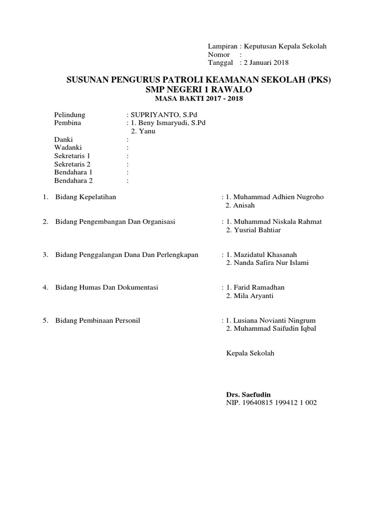 Struktur Organisasi PKS | PDF