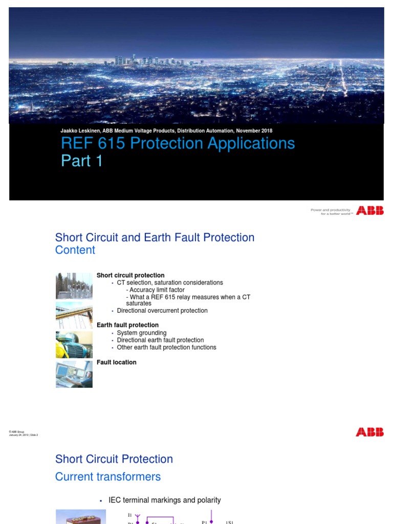REF 615 Protection Applications - Part - 1 | PDF | Transformer ...