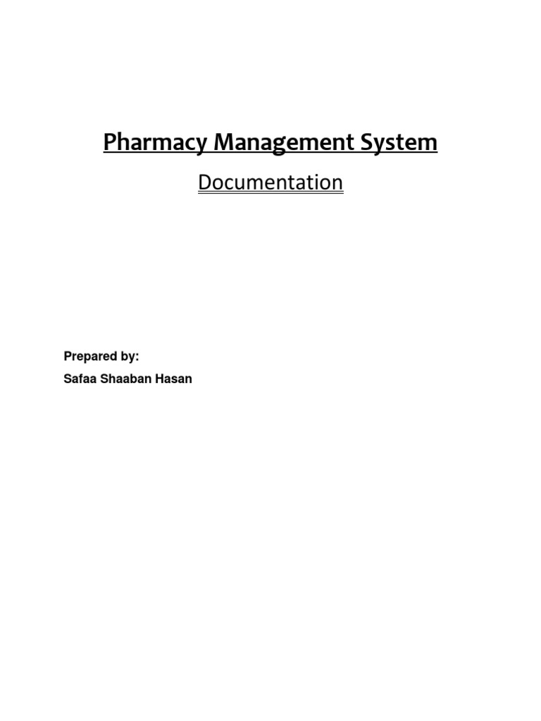 Pharmacy Management System | PDF
