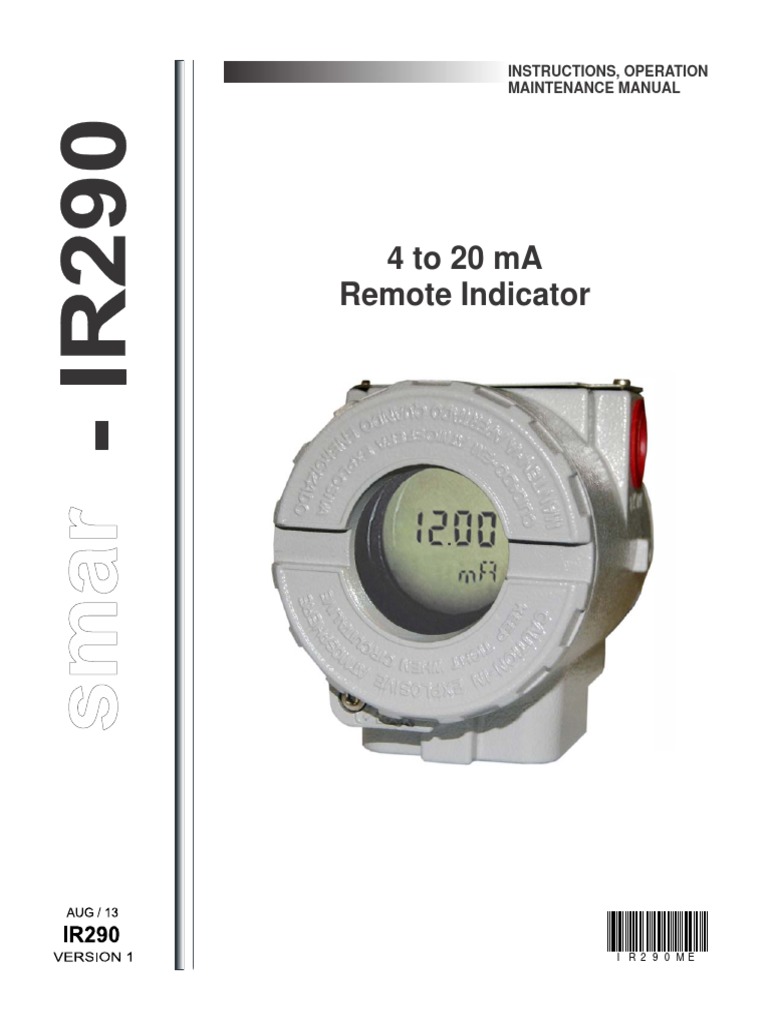 4 To 20 Ma Remote Indicator: Instructions, Operation Maintenance Manual ...