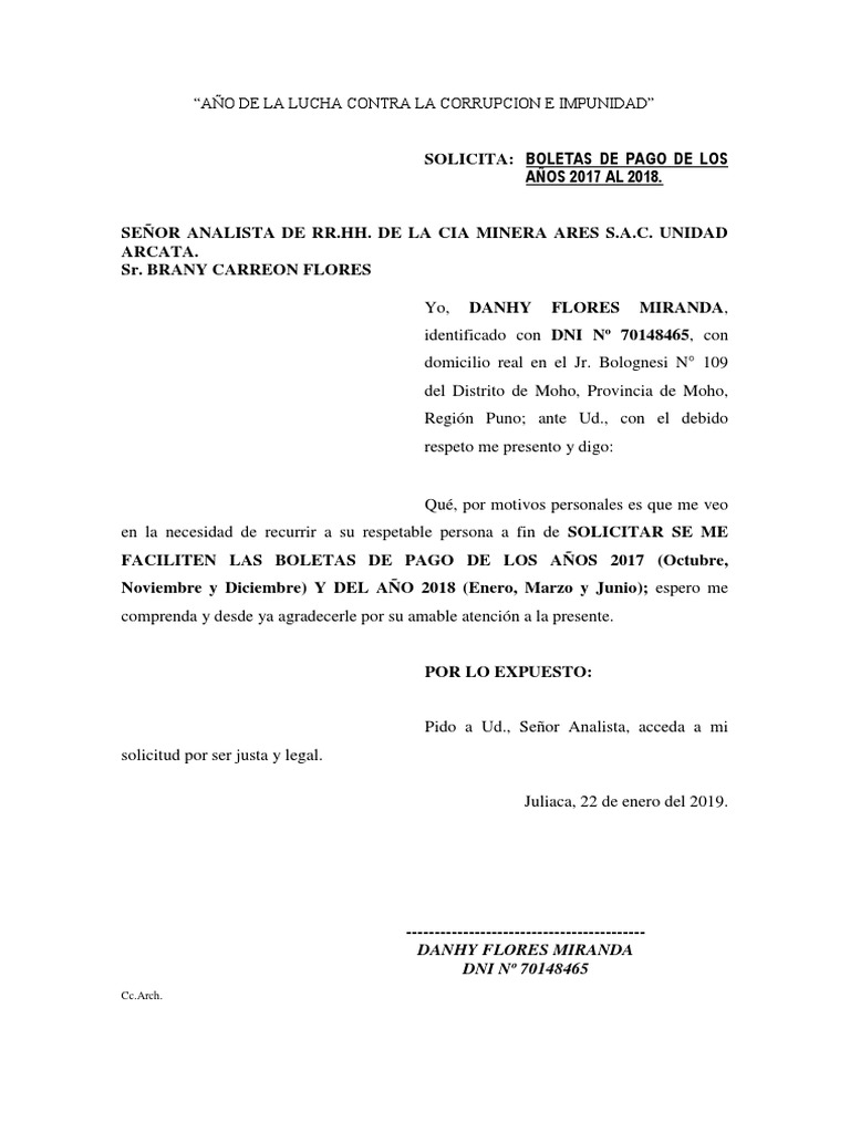 Solicita - Boletas de Pago | PDF