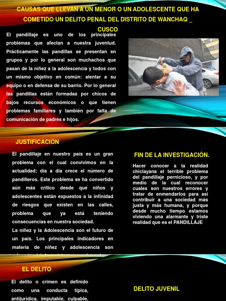 Pandillaje Juvenil: Causas y Consecuencias | PDF | La delincuencia ...