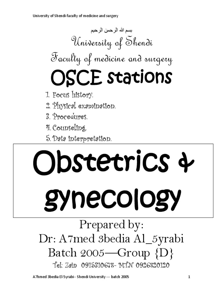 Shendi Obs Osce | PDF | Pregnancy | Miscarriage